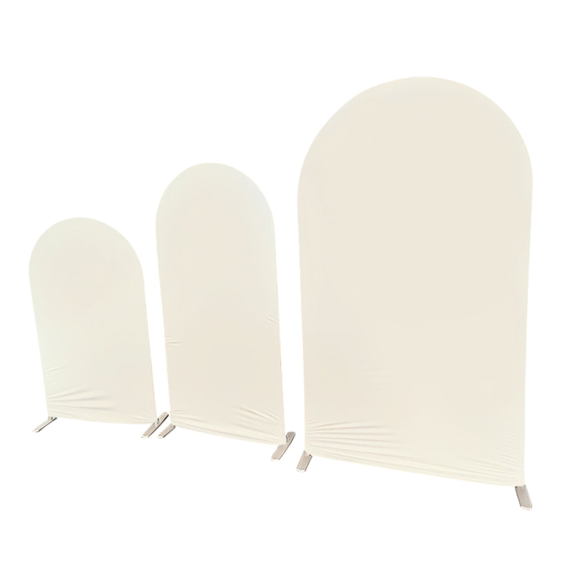 Spandex Covers for Heavy Duty Trio Arch Frame Backdrop 3pc/set - Ivory ...