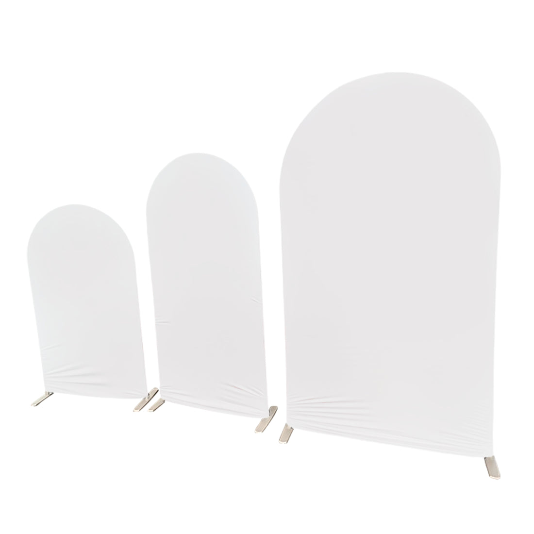 Spandex Covers for Heavy Duty Trio Arch Frame Backdrop 3pc/set - White ...