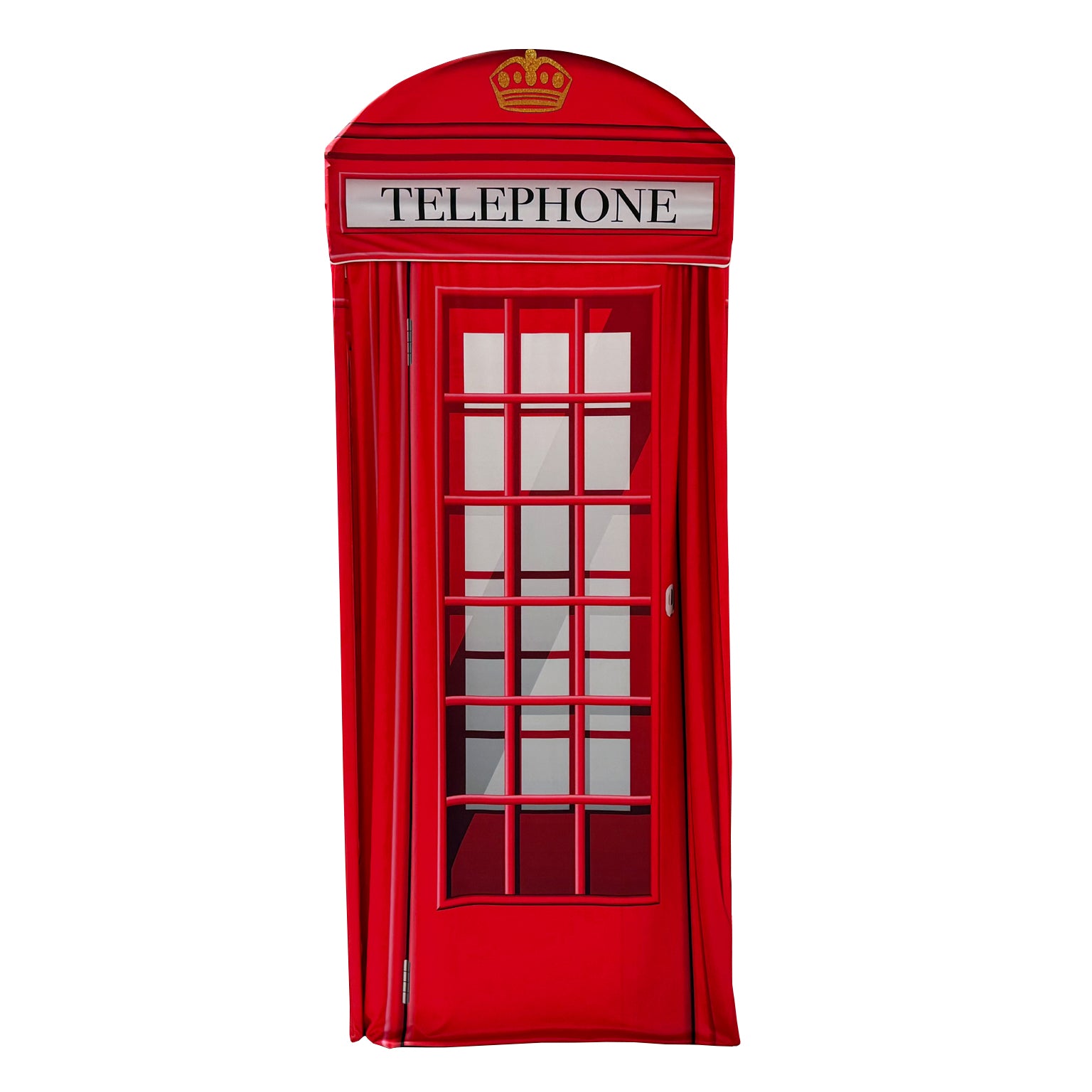 Red Telephone Booth Printed Backdrop Spandex Cover - CV Linens™