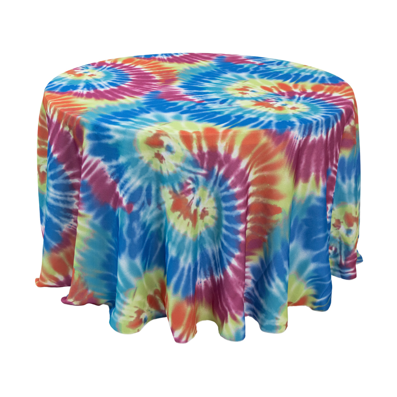 Tie-Dye Polyester 108" Round Tablecloth - CV Linens™