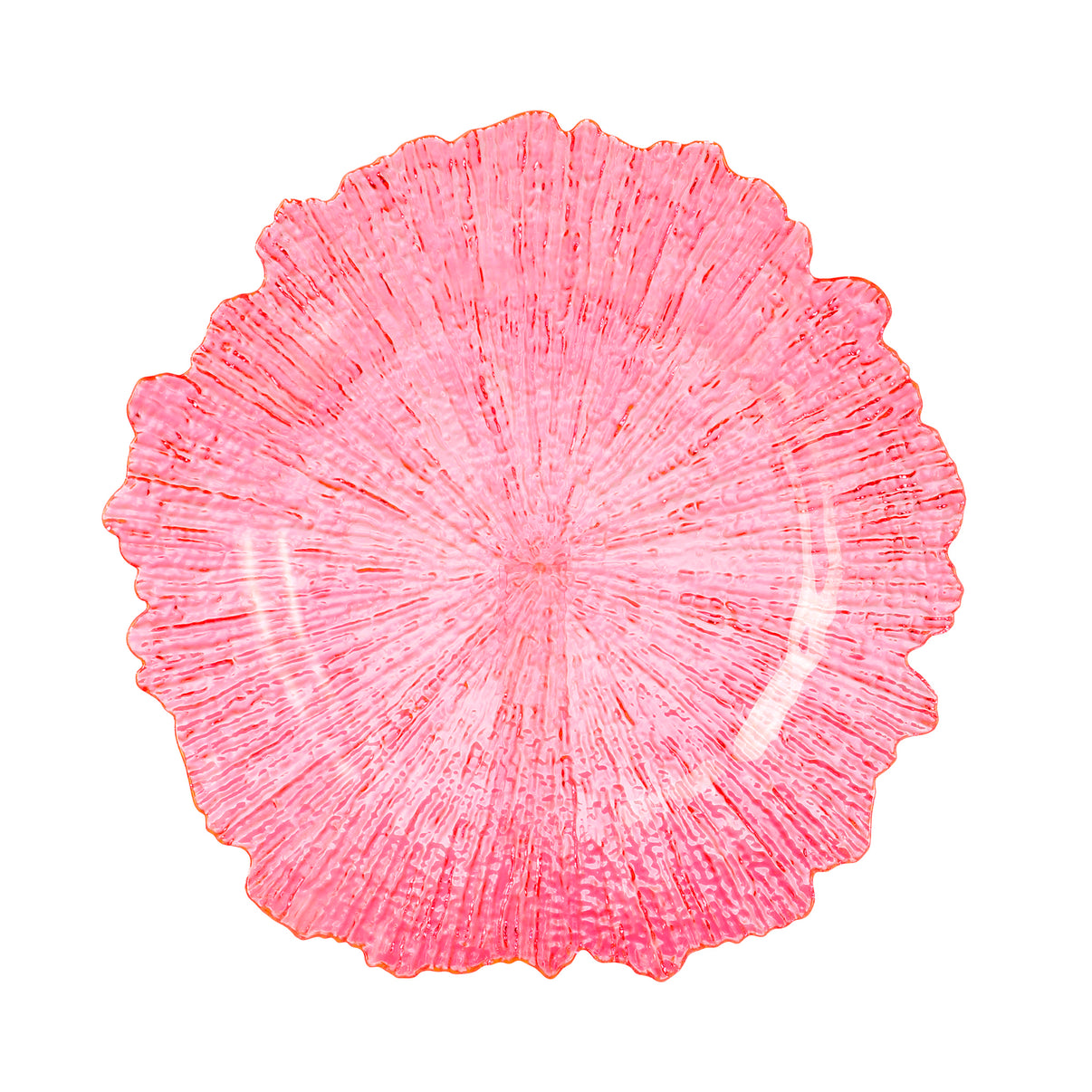 Transparent Reef Plastic Charger Plate - Pink - CV Linens™