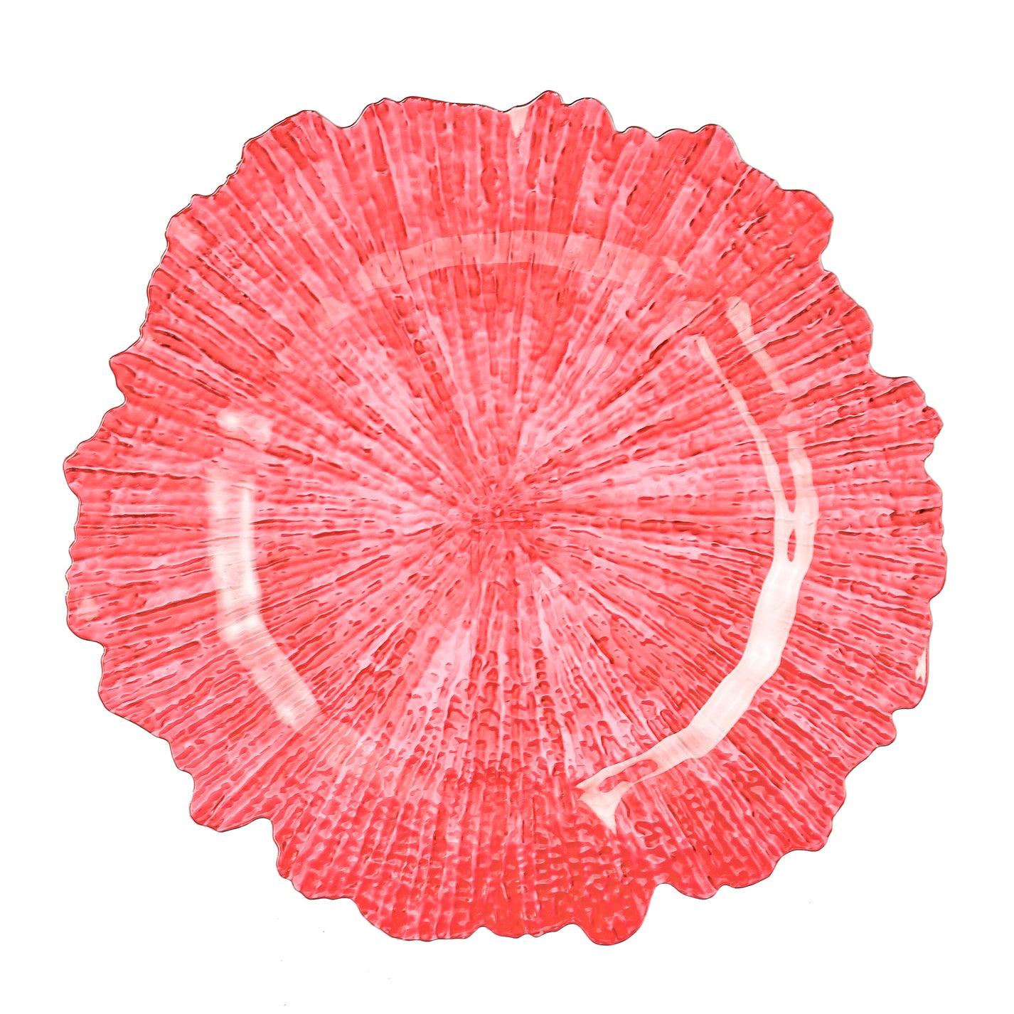 Transparent Reef Plastic Charger Plate - Red - CV Linens™