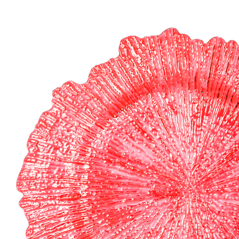 Transparent Reef Plastic Charger Plate - Red - CV Linens™
