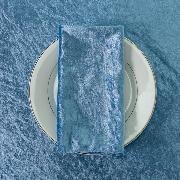 Velvet 20"x20" Linen Napkin - Steele Blue– CV Linens