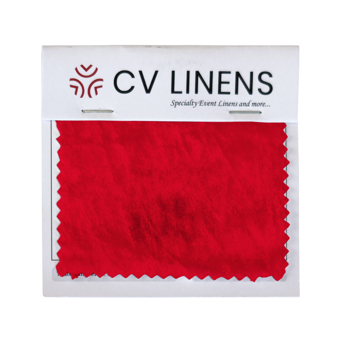 Velvet Swatch Card - Red - CV Linens™