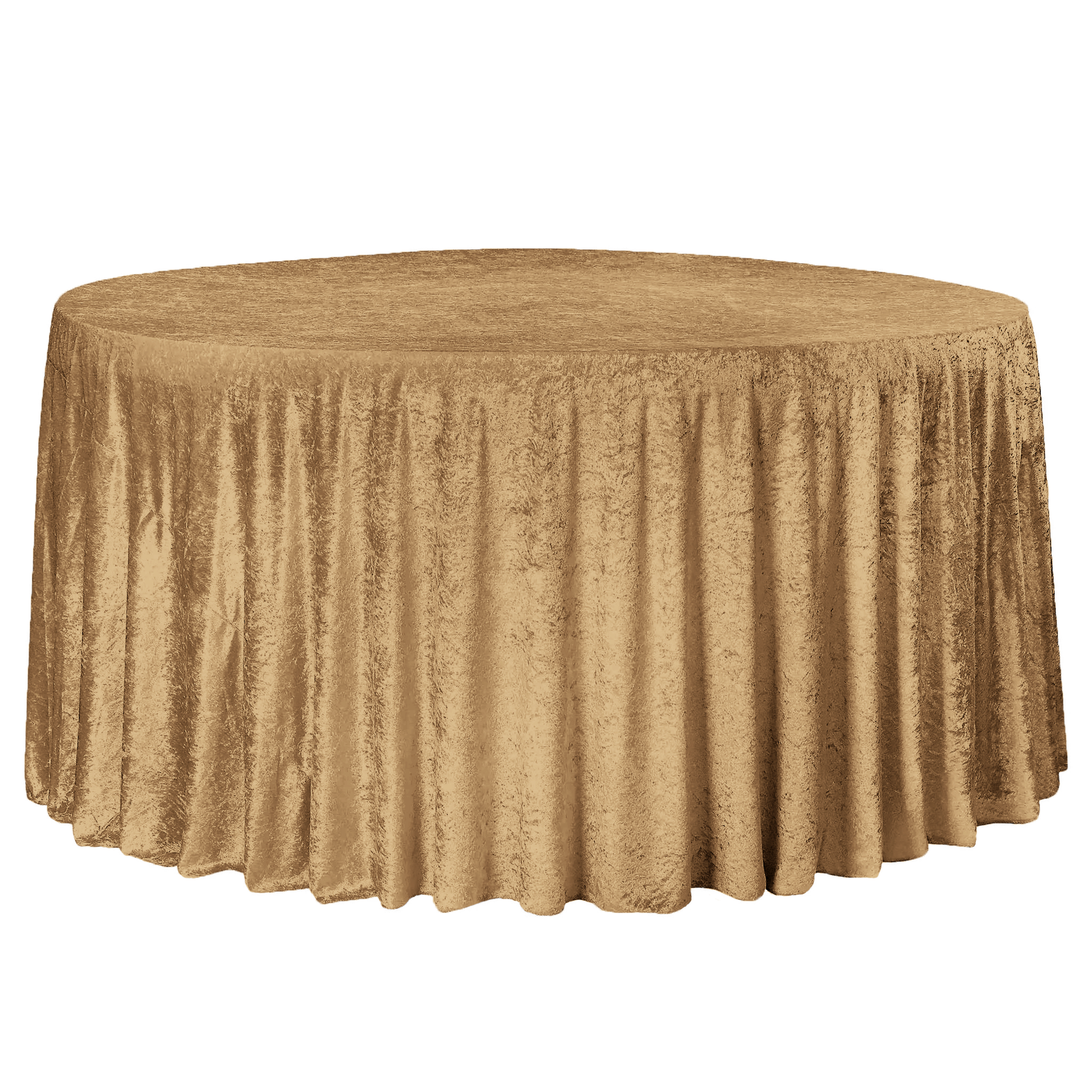 Mocha Brown Velvet 132" Round Tablecloth - CV Linens™