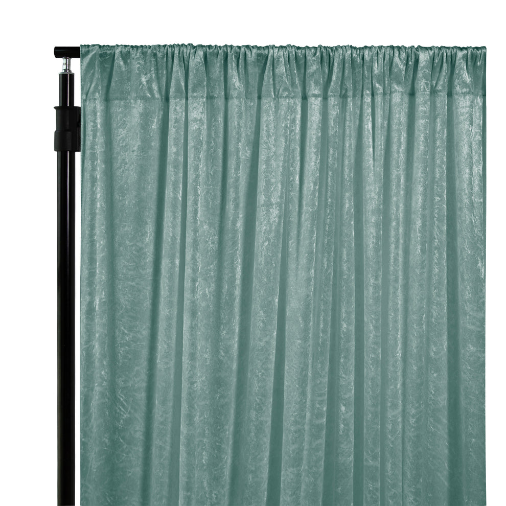 Velvet 10ft H x 52" W Drape/Backdrop Curtain Panel - Eucalyptus– CV Linens