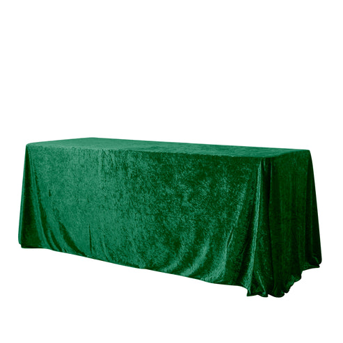 Forest Green Velvet 90"x156" Rectangular Tablecloth - CV Linens™