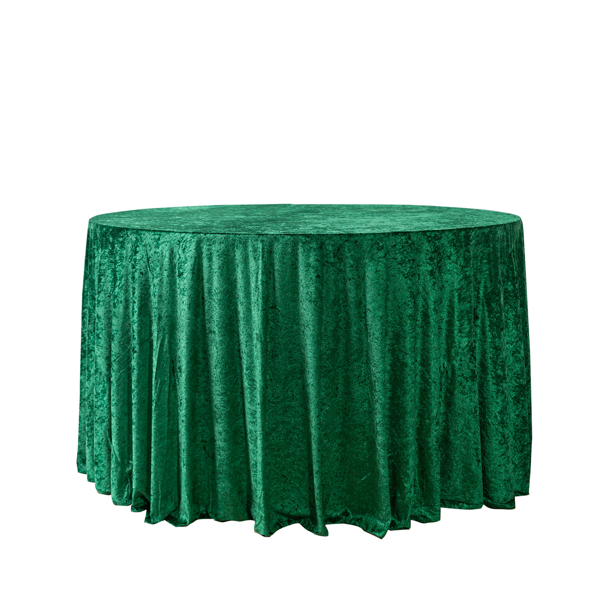 Velvet 132" Round Tablecloth - Forest Green - CV Linens™