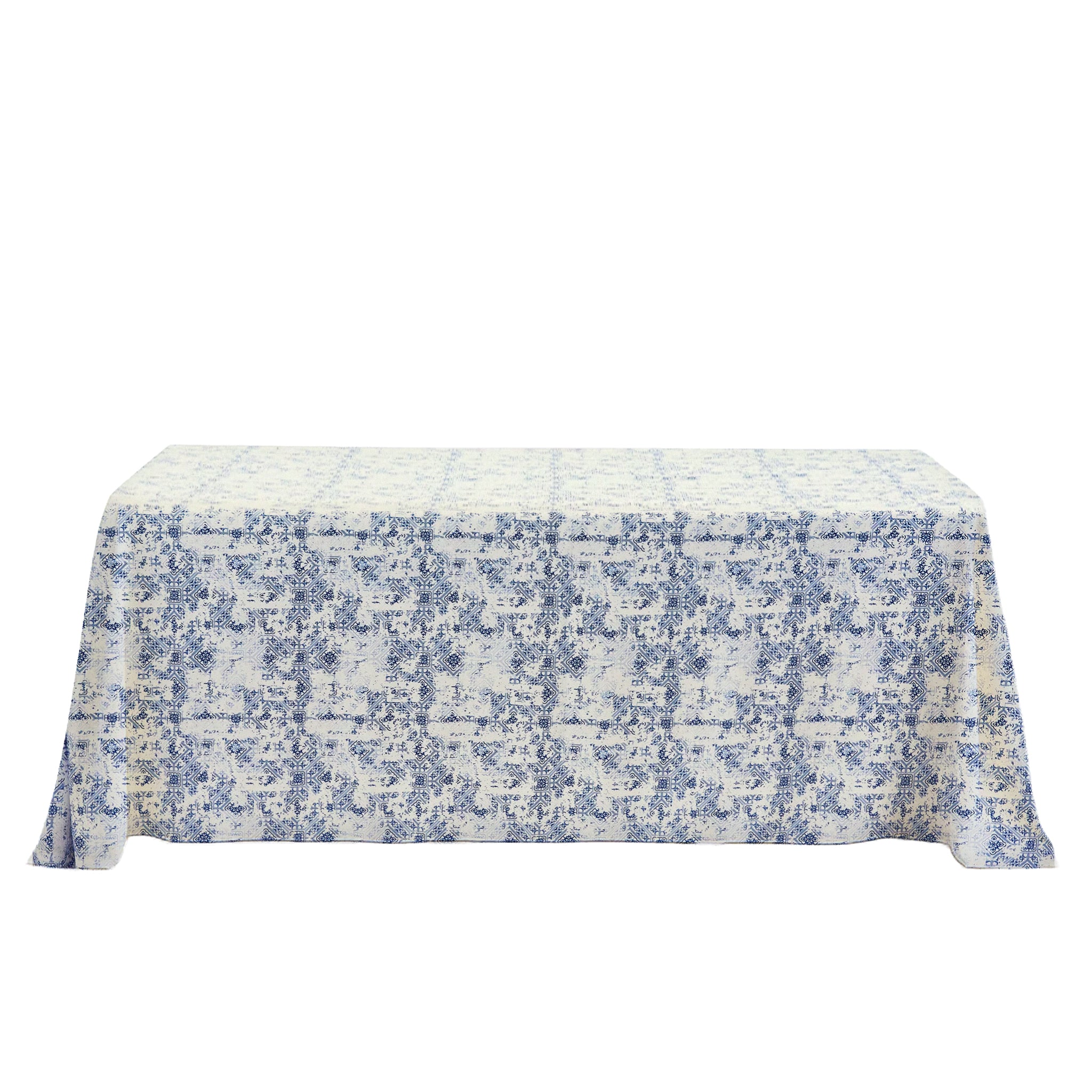 108"x156" Vintage Mediterranean Print Rectangular Tablecloth | CV Linens™