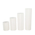Accordion Foldable Paper Pedestal Display Stand with Top Plate 4 pcs ...