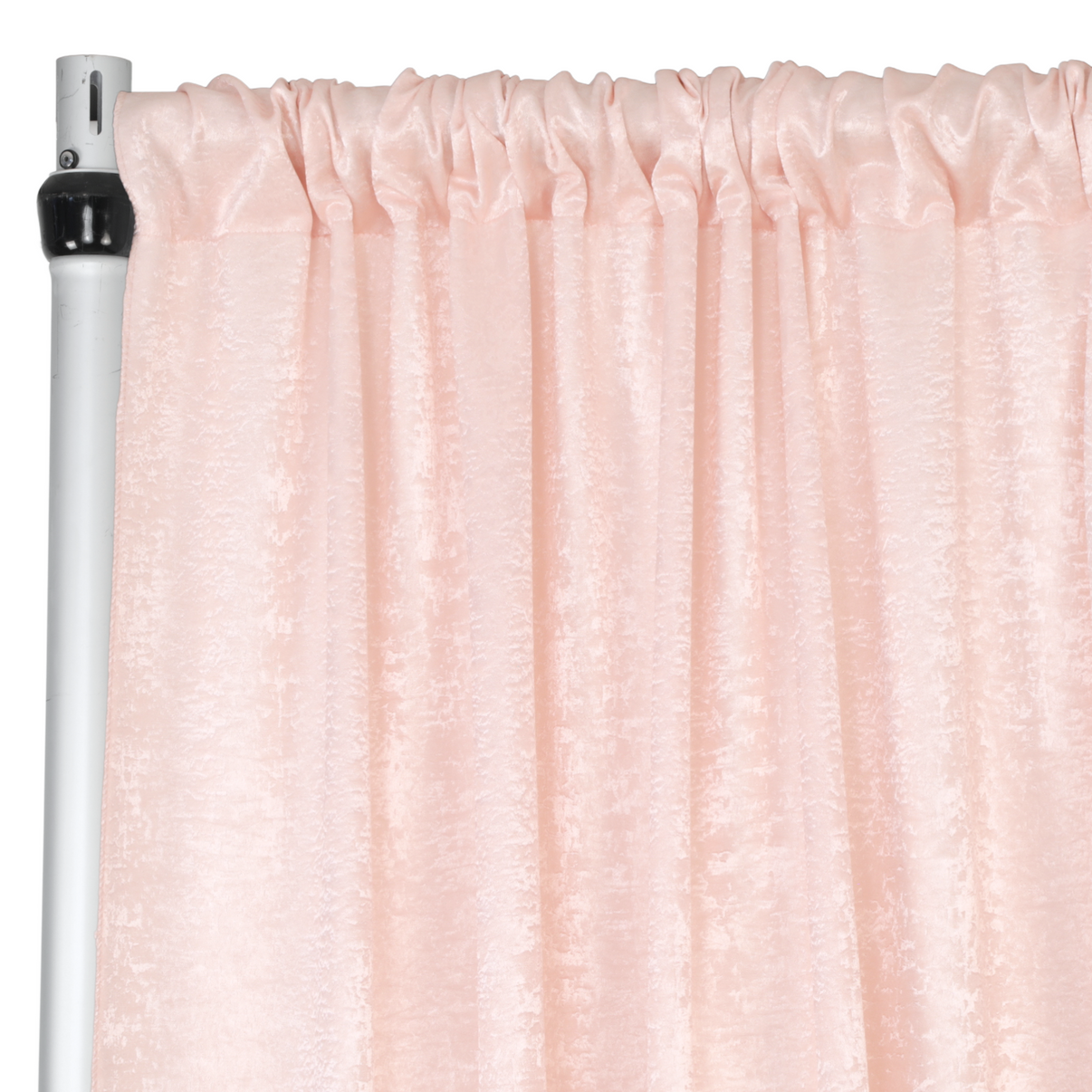 Crinkle Shimmer 10ft H x 52" W Drape/Backdrop Panel - Blush/Rose Gold ...