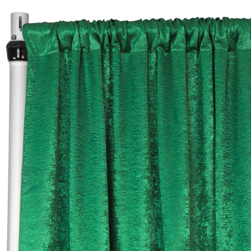 Crinkle Shimmer 12ft H x 52" W Drape/Backdrop Panel - Emerald Green ...