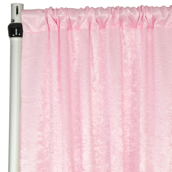 Crinkle Shimmer 10ft H x 52" W Drape/Backdrop Panel - Pink - CV Linens™