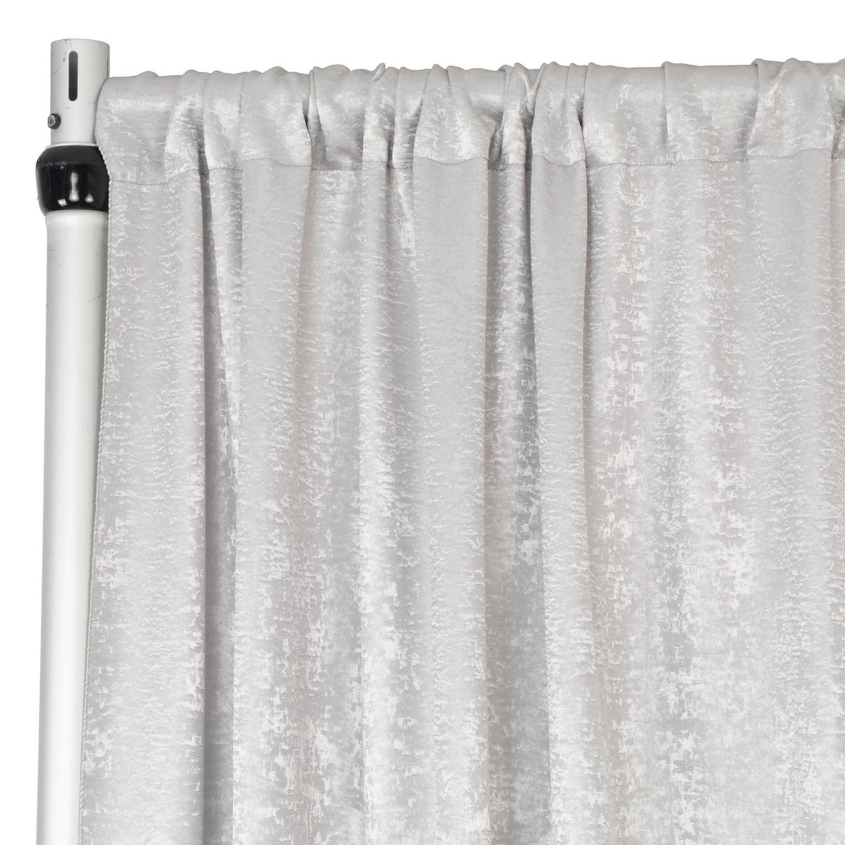 Crinkle Shimmer 10ft H x 52" W Drape/Backdrop Panel - Silver - CV Linens™