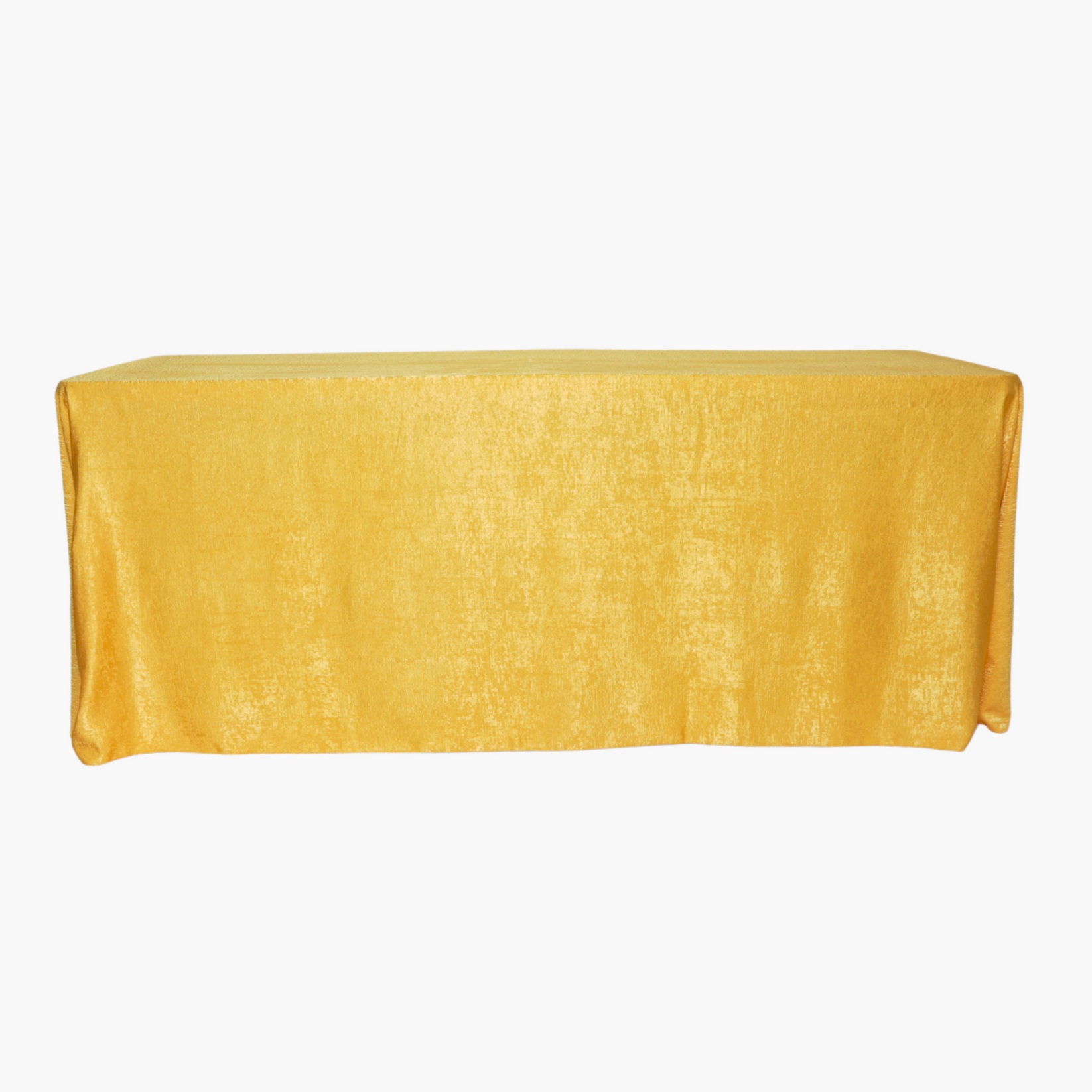 Crinkle Shimmer 90"x156" Rectangular Tablecloth Gold - CV Linens