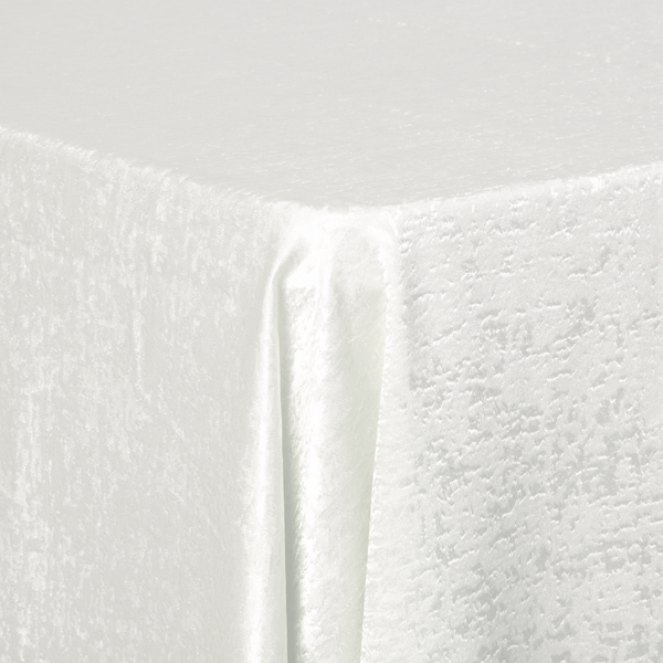 Crinkle Shimmer 90"x132" Rectangular Tablecloth Light Ivory/Off White ...