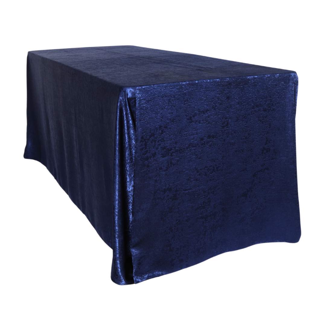 Crinkle Shimmer 90"x156" Rectangular Tablecloth - Navy Blue - CV Linens™
