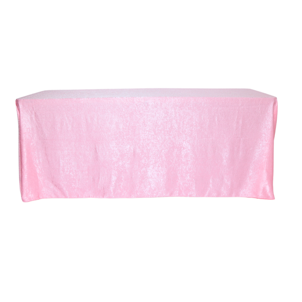 Crinkle Shimmer 90"x132" Rectangular Tablecloth - Pink - CV Linens™