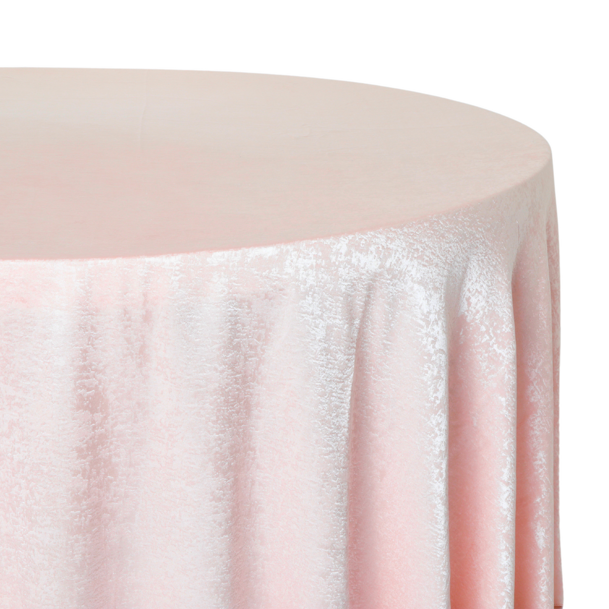 Crinkle Shimmer 120" Round Tablecloth Blush/Rose Gold - CV Linens