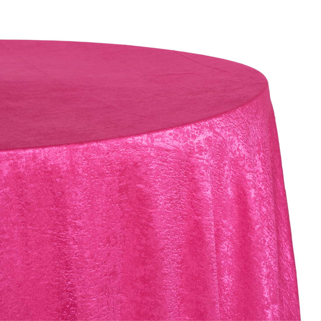 Crinkle Shimmer 132" Round Tablecloth - Fuchsia - CV Linens