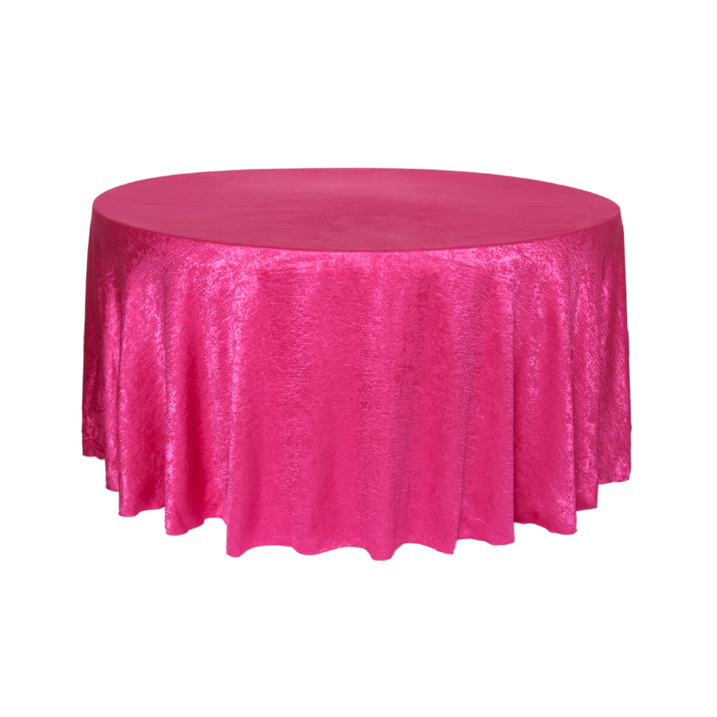 Crinkle Shimmer 132" Round Tablecloth - Fuchsia - CV Linens™
