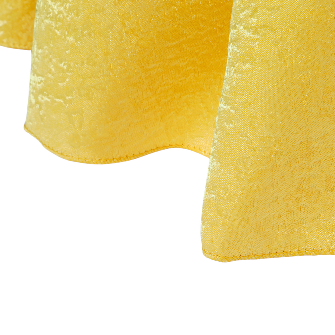 Crinkle Shimmer 132" Round Tablecloth - Gold - CV Linens