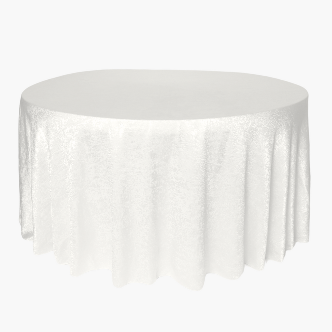 Crinkle Shimmer 120" Round Tablecloth Light Ivory/Off White - CV Linens
