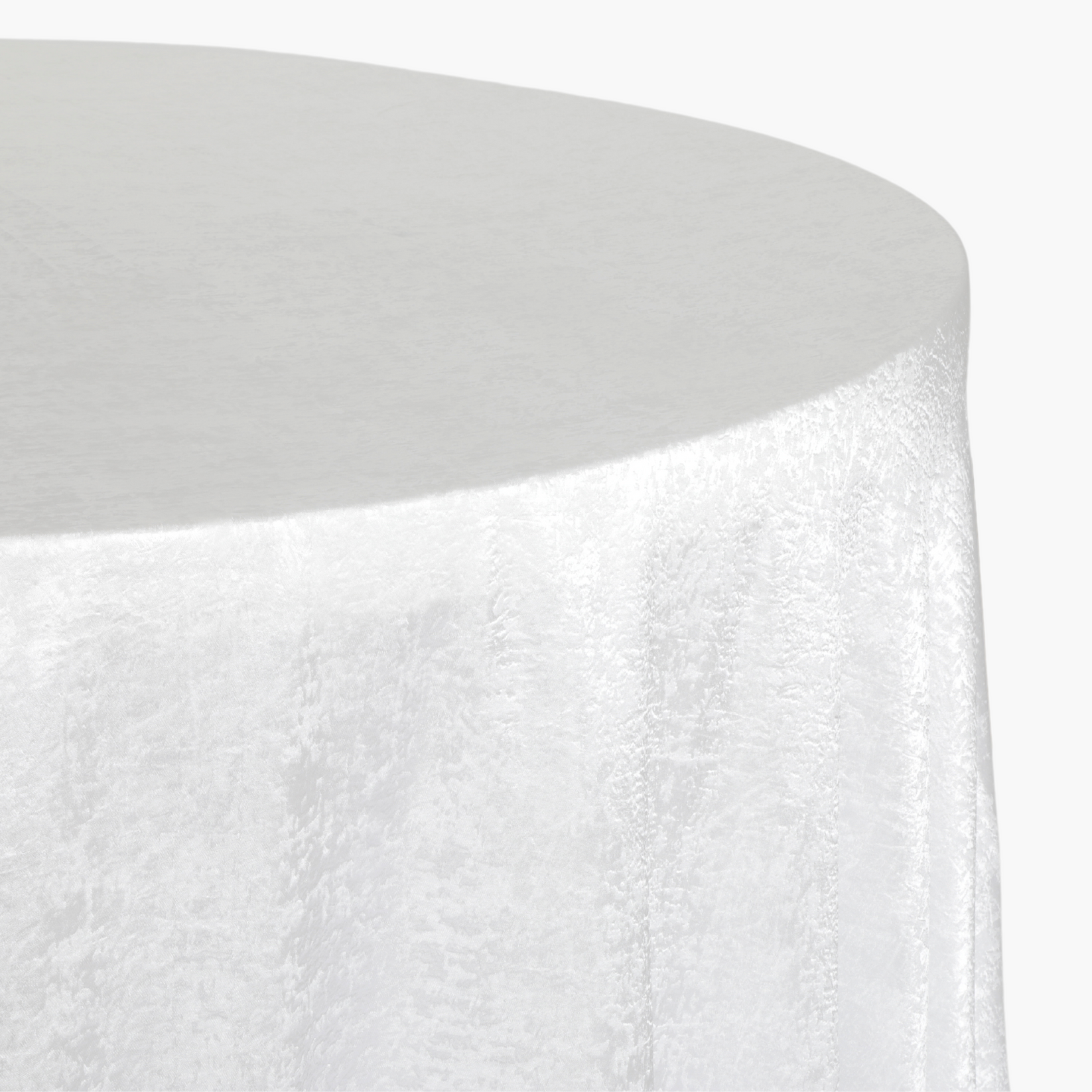Crinkle Shimmer 120" Round Tablecloth White - CV Linens