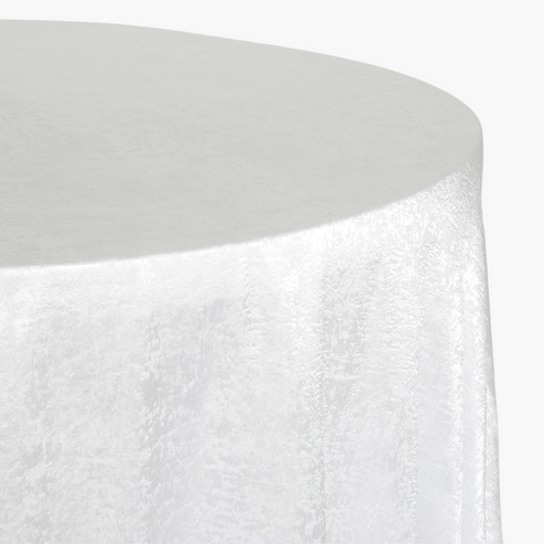 Crinkle Shimmer 132" Round Tablecloth - White - CV Linens™