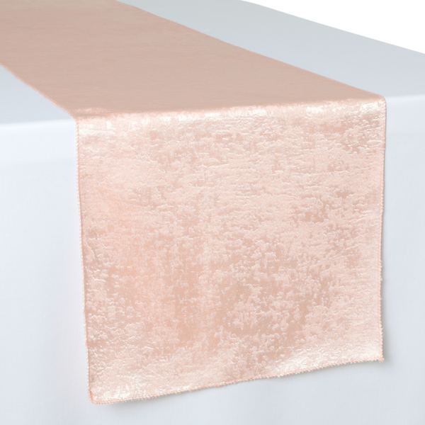 Crinkle Shimmer Table Runner - Blush/Rose Gold - CV Linens™