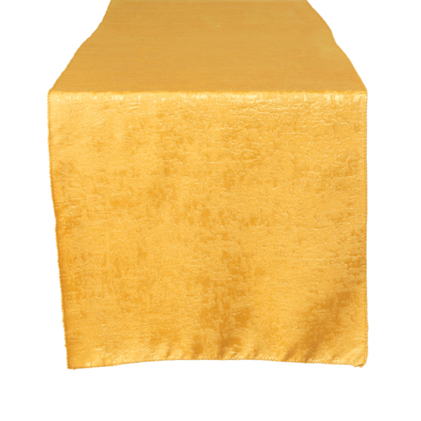 Wholesale Crinkle Shimmer Table Runners Gold - CV Linens