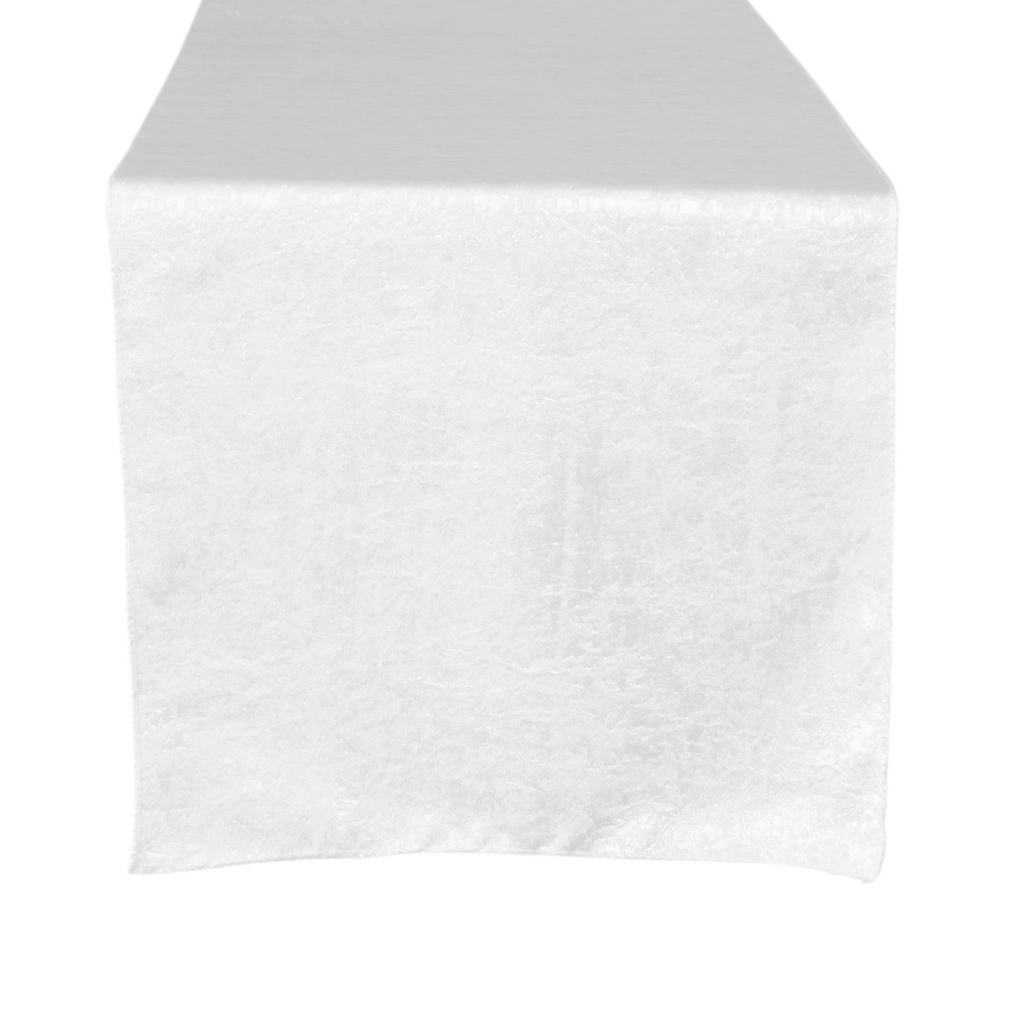 Wholesale Crinkle Shimmer Table Runners White - CV Linens