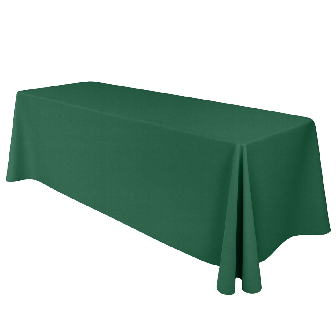 Forest Green 90”x132” Rectangular Oblong Premium Polyester Tablecloth ...