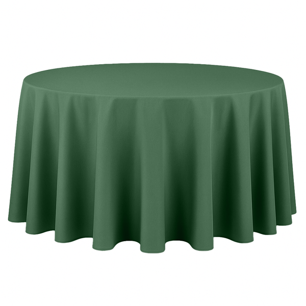 Forest Green Premium Polyester 120” Round Tablecloth - CV Linens™
