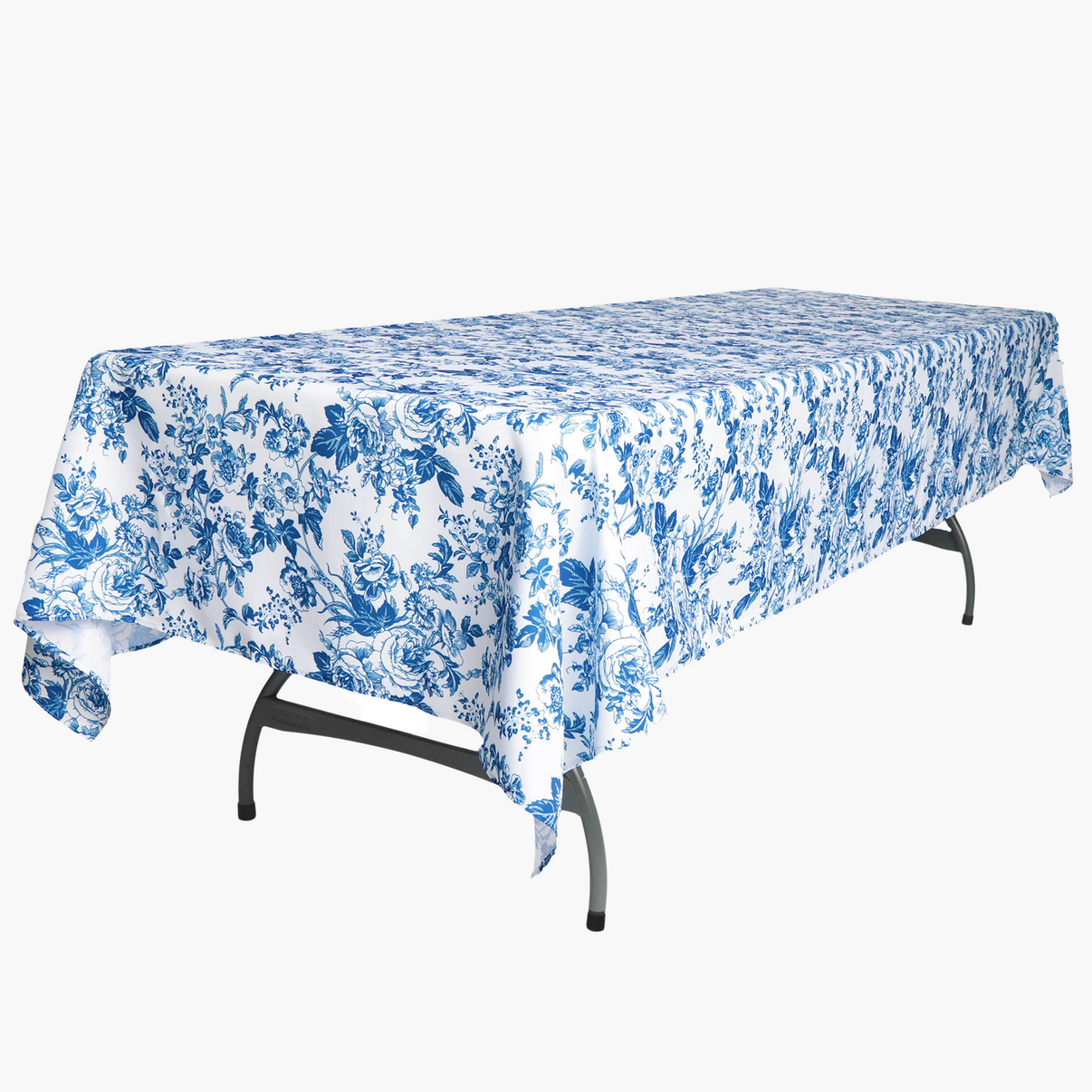 French Toile 60"x120" Rectangular Tablecloth - Blue - CV Linens™