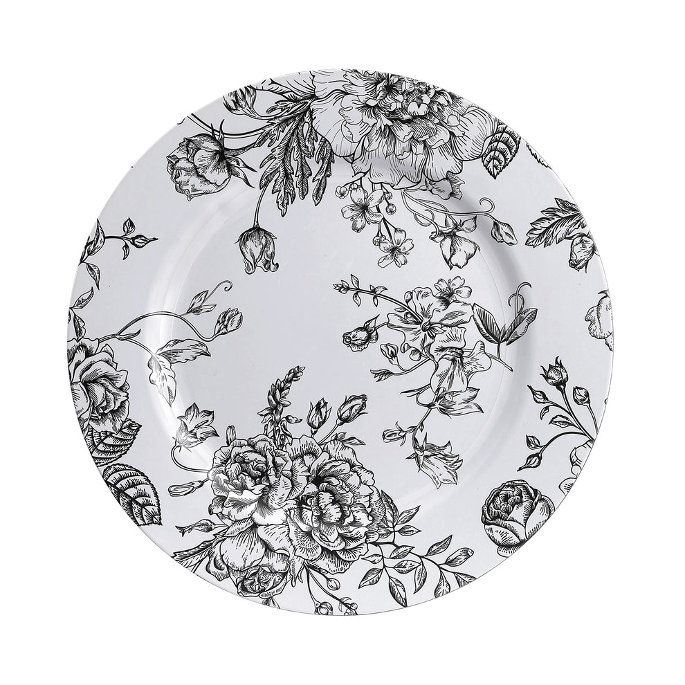 French Toile Acrylic Charger Plate - Black - CV Linens™– CV Linens