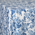 French Toile 90"x156" Rectangular Tablecloth - Blue - CV Linens™