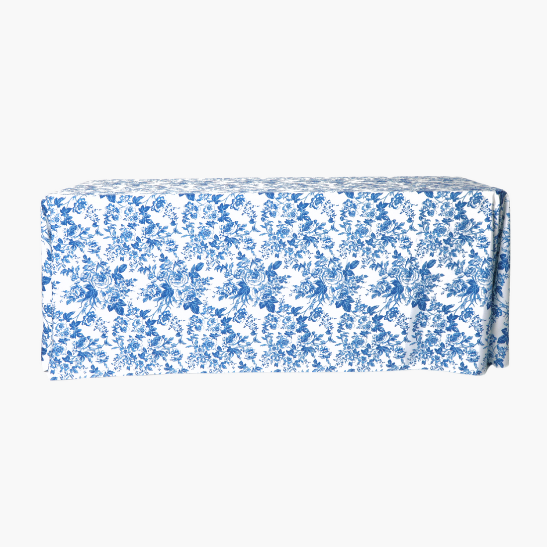 French Toile 90"x132" Rectangular Tablecloth - Blue - CV Linens™