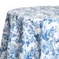 French Toile 120" Round Tablecloth - Blue - CV Linens™