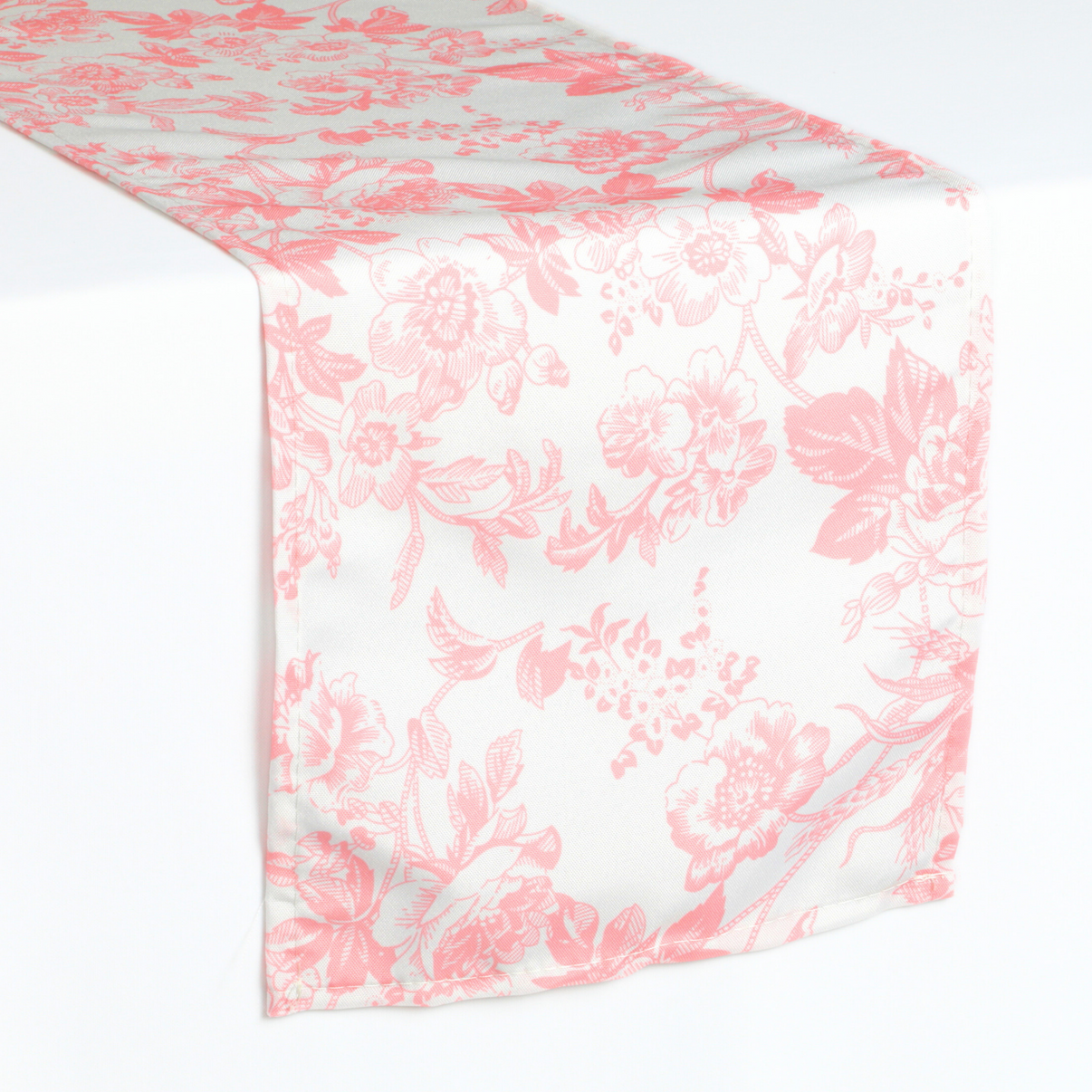 French Toile Table Runner Coral - CV Linens™