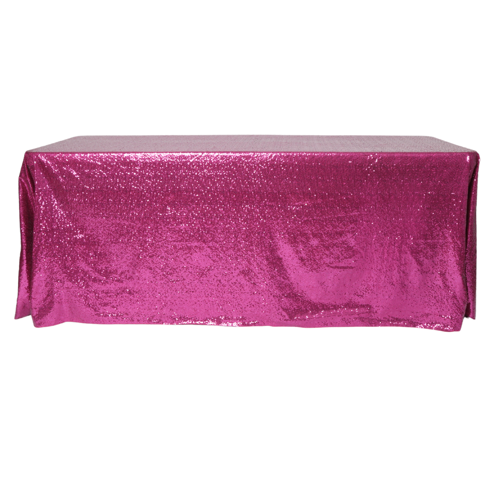 Glitz Sequin 90"x132" Rectangular Tablecloth - Magenta - CV Linens™