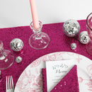 Glitz Sequin Table Runner - Magenta– CV Linens