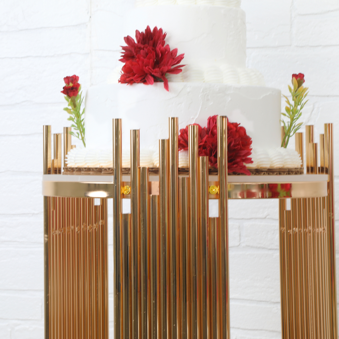 3 pcs of Gold Plinths Round Display Stand– CV Linens