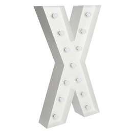 Large 4ft Tall LED Marquee Letter - X - CV Linens™
