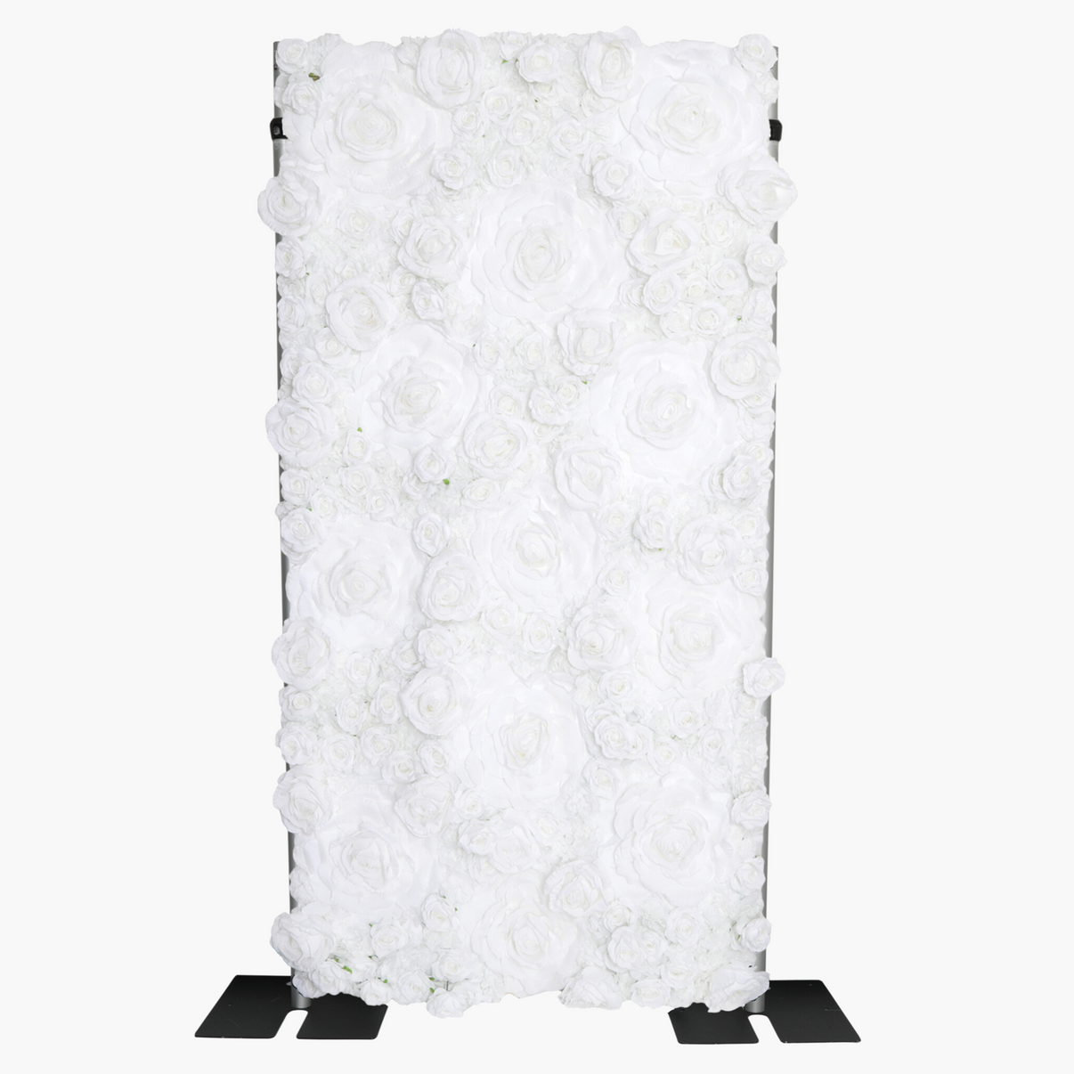 Luxe Roll Up Flower Wall Backdrop 8ft x 4ft - White - CV Linens™