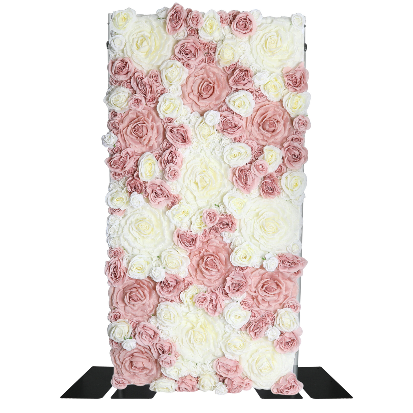 Luxe Roll Up Flower Wall Backdrop 8ft x 4ft - Pink/Ivory - CV Linens™