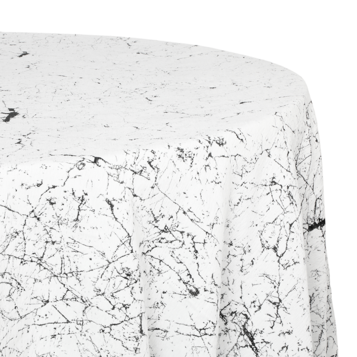 Marble Reversible Jacquard Tablecloth 120” Shimmer Black - CV Linens™