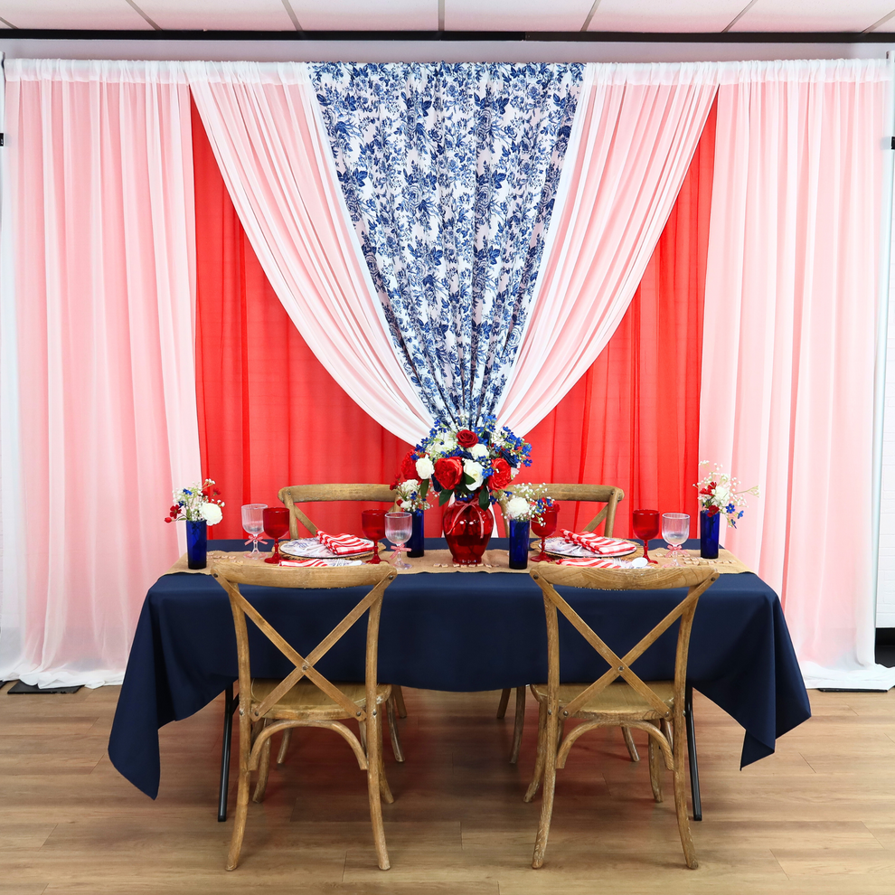60" x 102" Rectangular Polyester Tablecloth - Navy Blue– CV Linens
