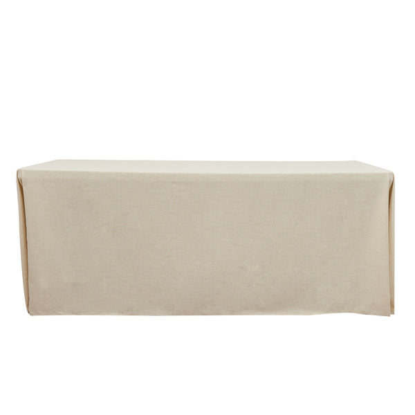 Premium Linen-Look Panama Weave 90"x156" Rectangle Tablecloth - Ivory ...